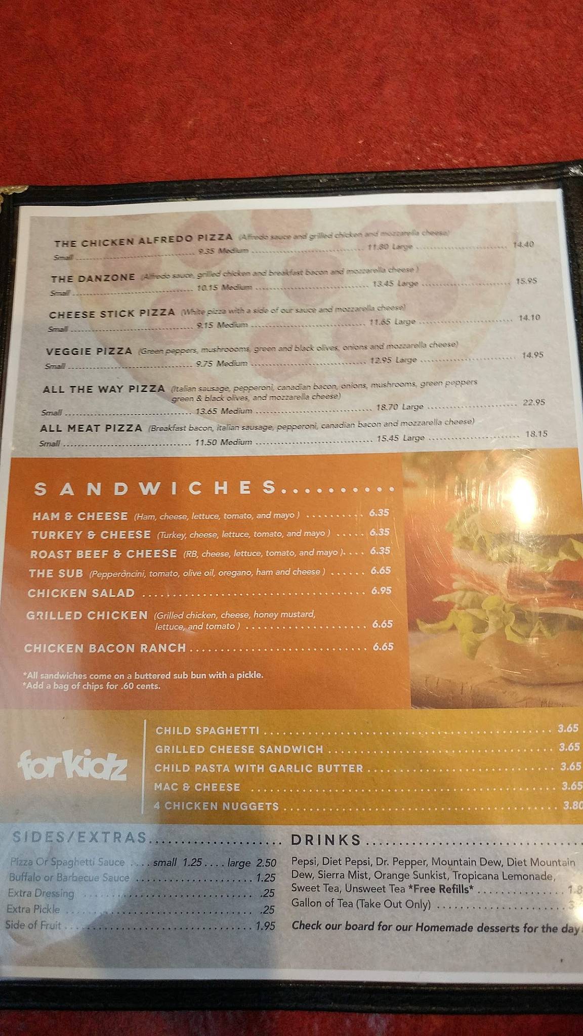 Menu at Grumpy's Italian Grill pizzeria, Cullman, 402 5th St SW
