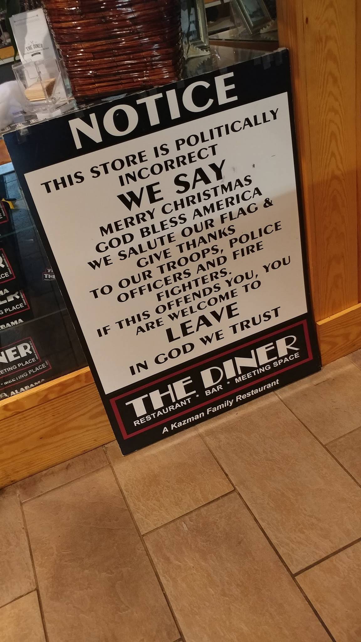 Menu at The ugly Diner restaurant, Gulf Shores