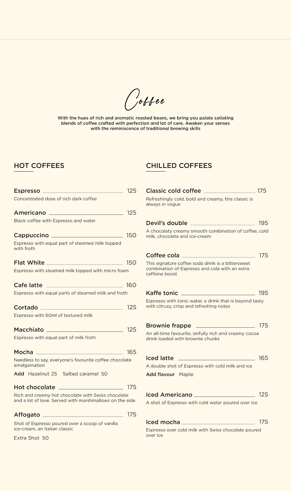 Menu at Coffee & Chai co., Gurugram