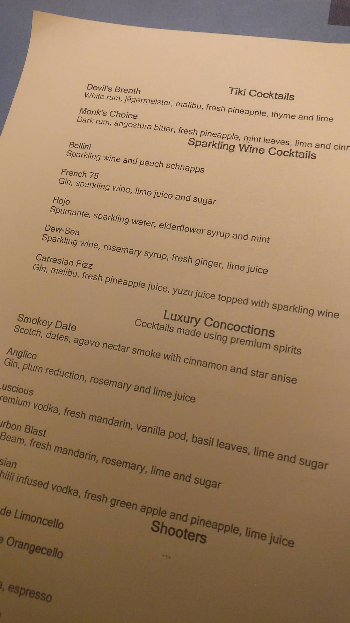 Menu at Town Hall, Gurugram, TWO HORIZON CENTER