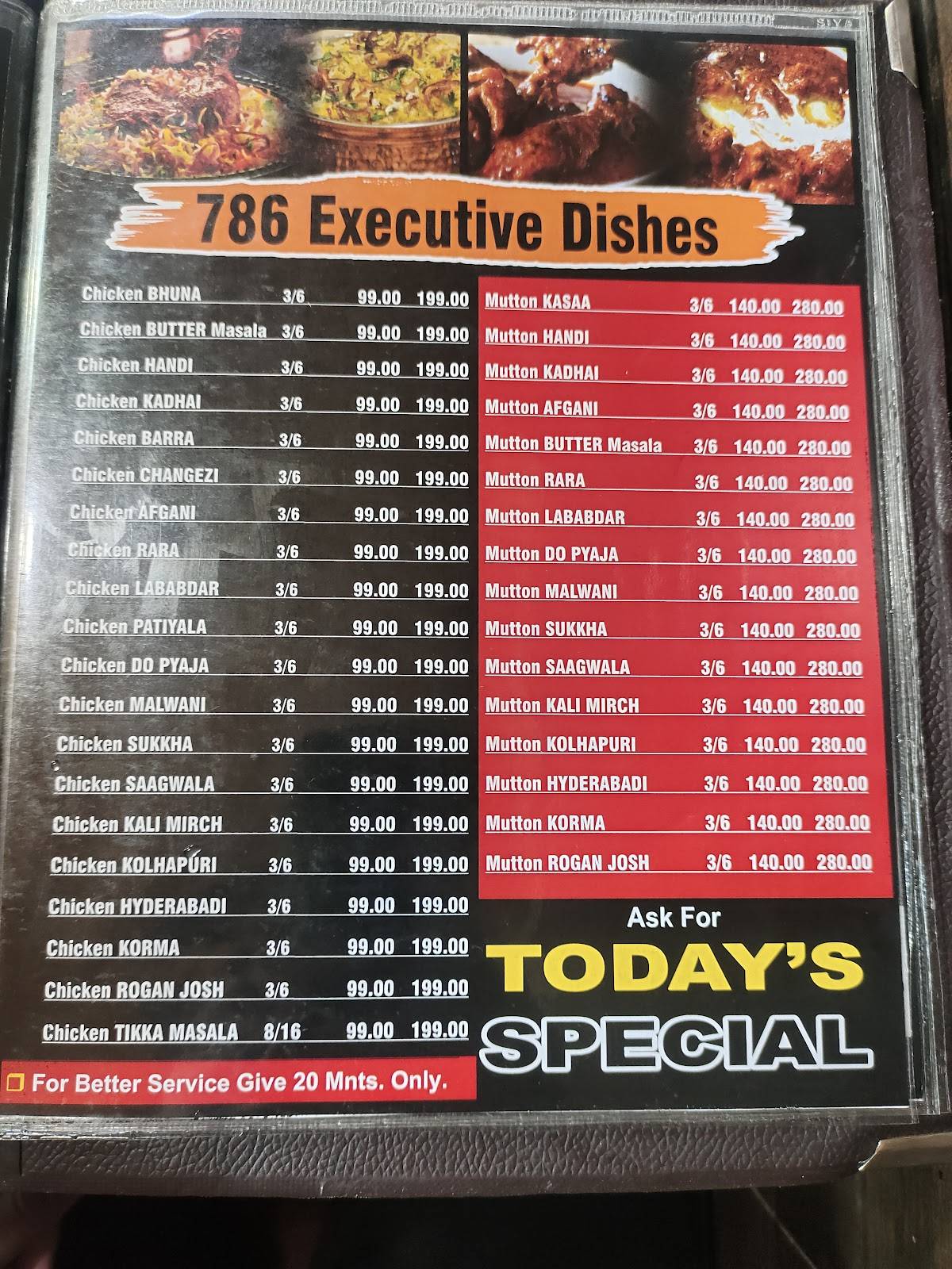 Menu at HOTEL 786 Bilaspur (since 1996)The Real Taste Of Non-veg, Bilaspur