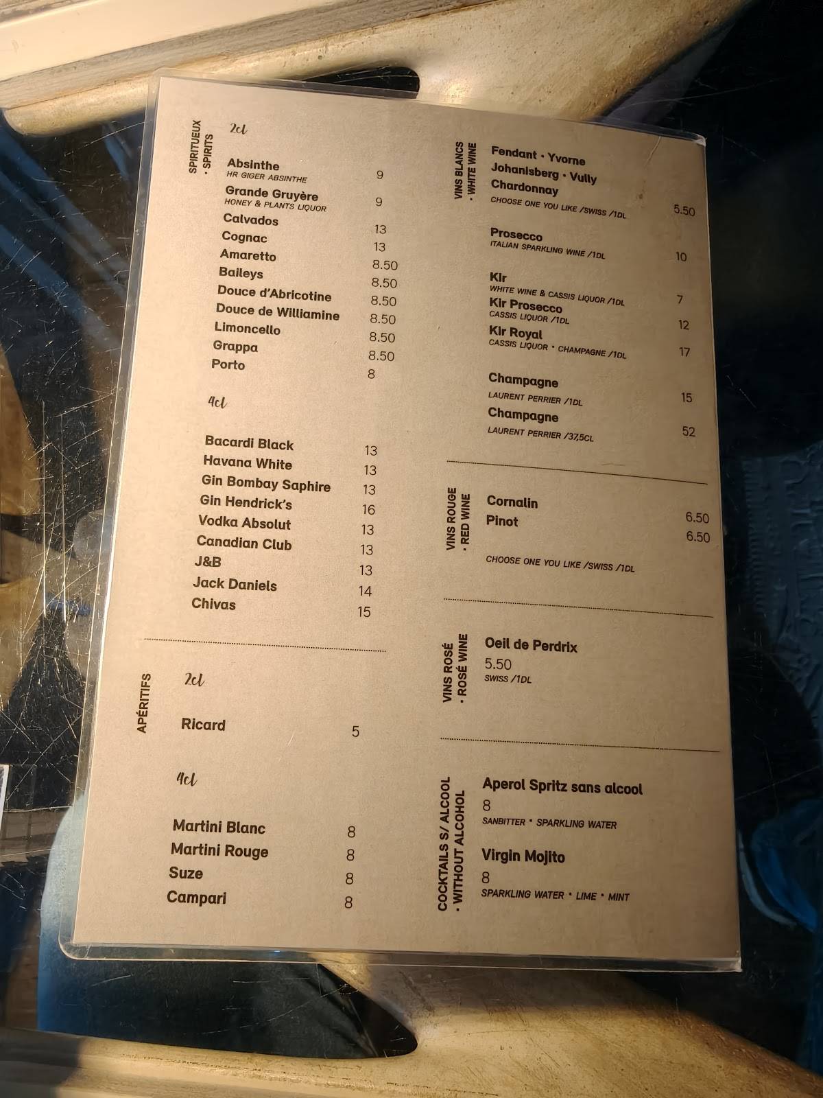 Carta de HR Giger - Bar & Museum, Gruyères