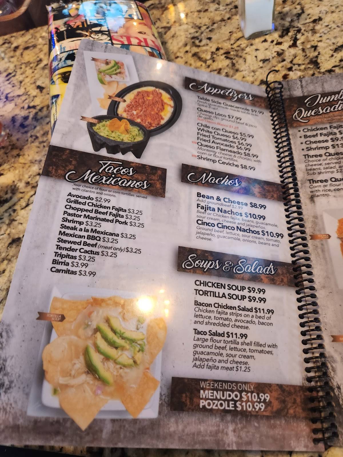 Menu at Hacienda Leon Mexican Kitchen + Bar, Early