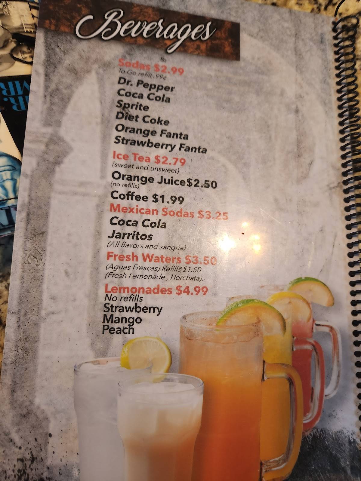 Menu at Hacienda Leon Mexican Kitchen + Bar, Early