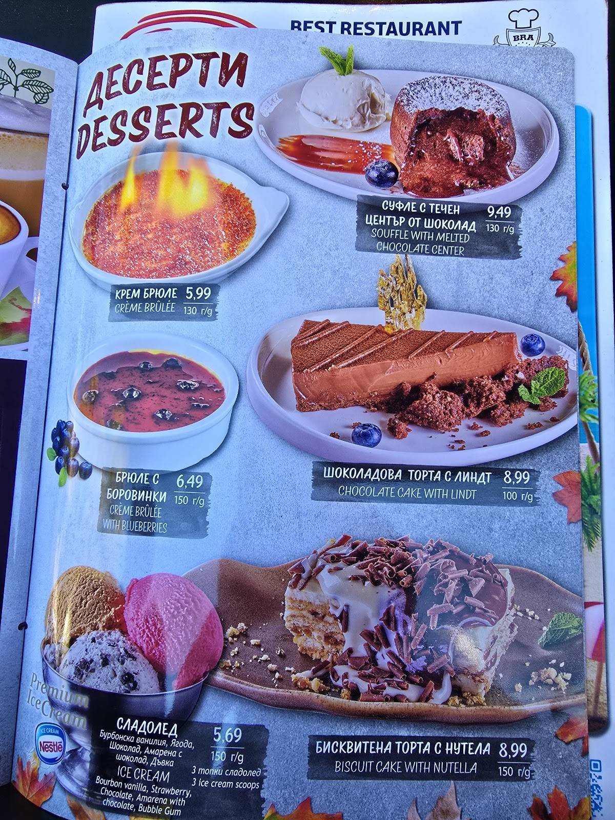 Menu at Happy Bar & Grill, Sofia, pl. "Sveta Nedelya" 4