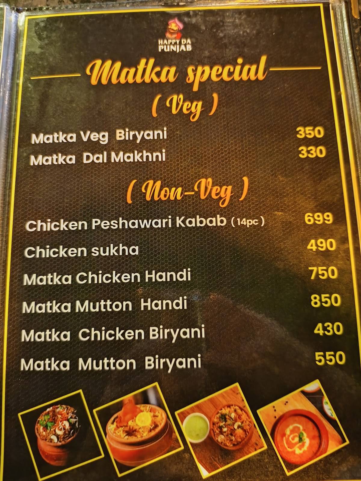 Menu at Happy Da Punjab Bar & Restaurant Hinjawadi, Pune