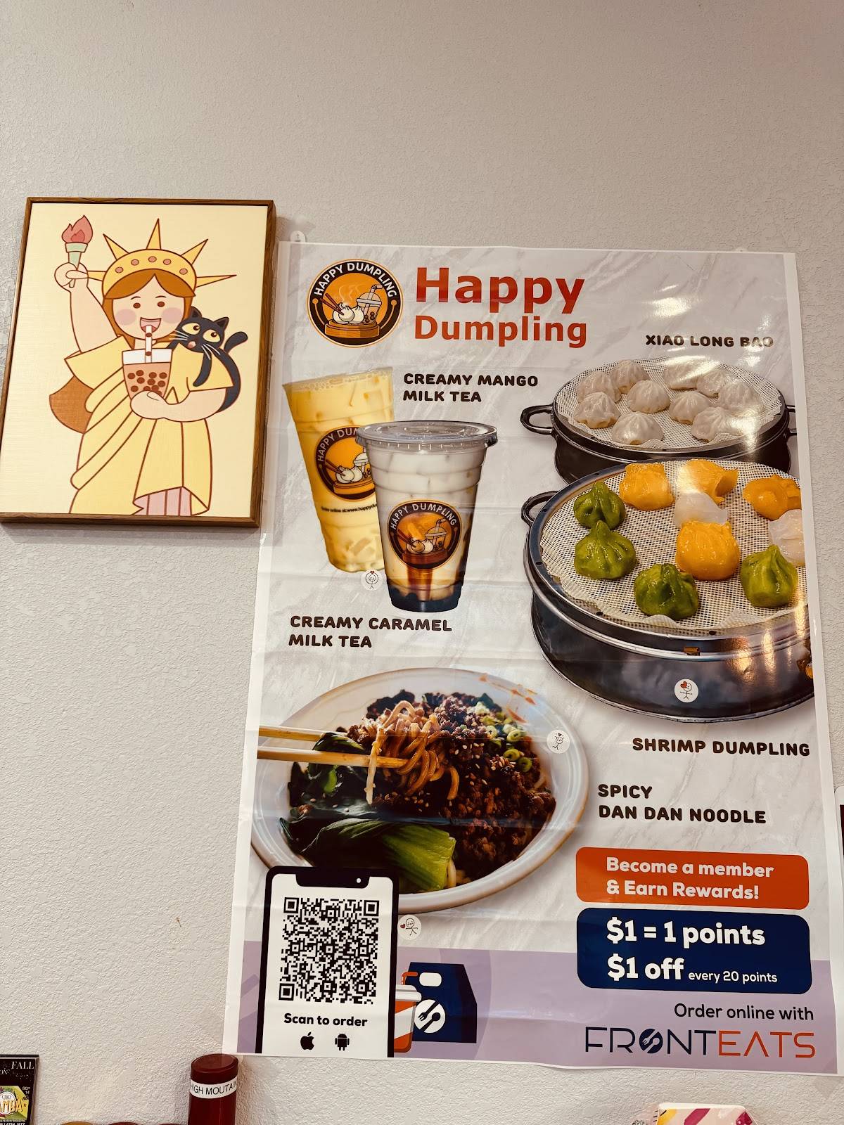 Menu at Happy Dumpling, Ramen and Tea pub & bar, Denver