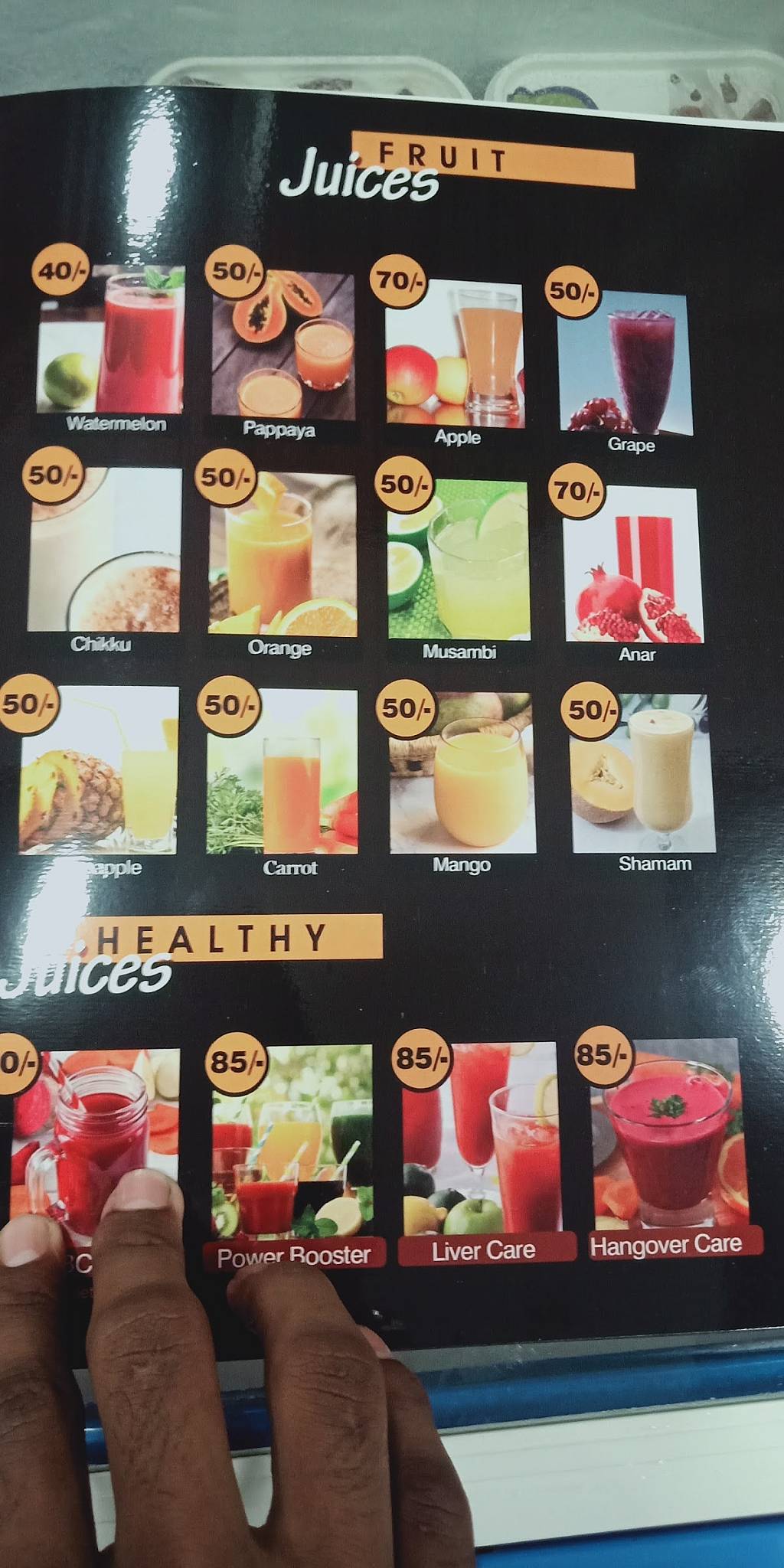 Menu at L and L Cake Launch, Haripad
