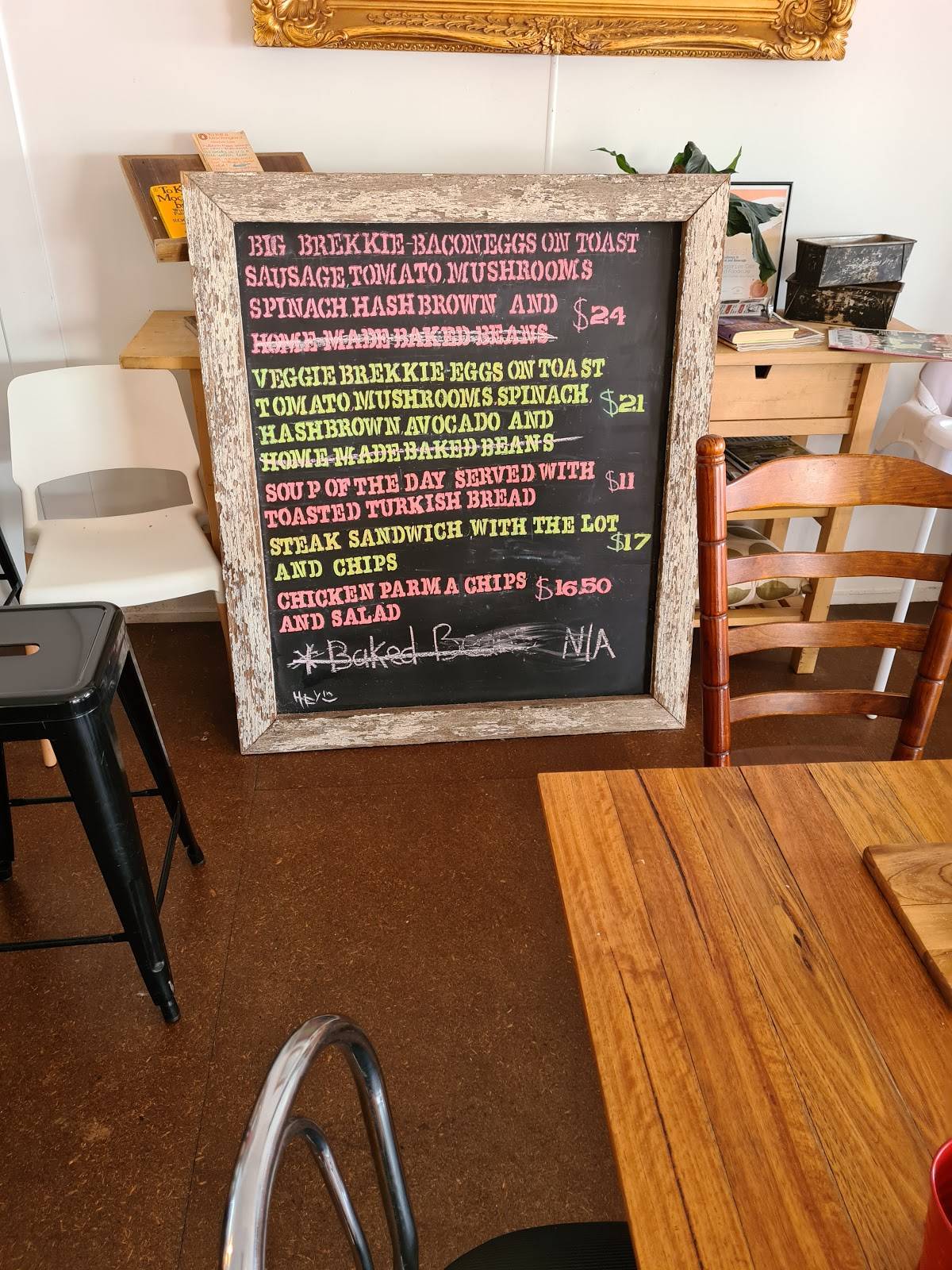 Menu at Harper Lee Cafe, Kyneton