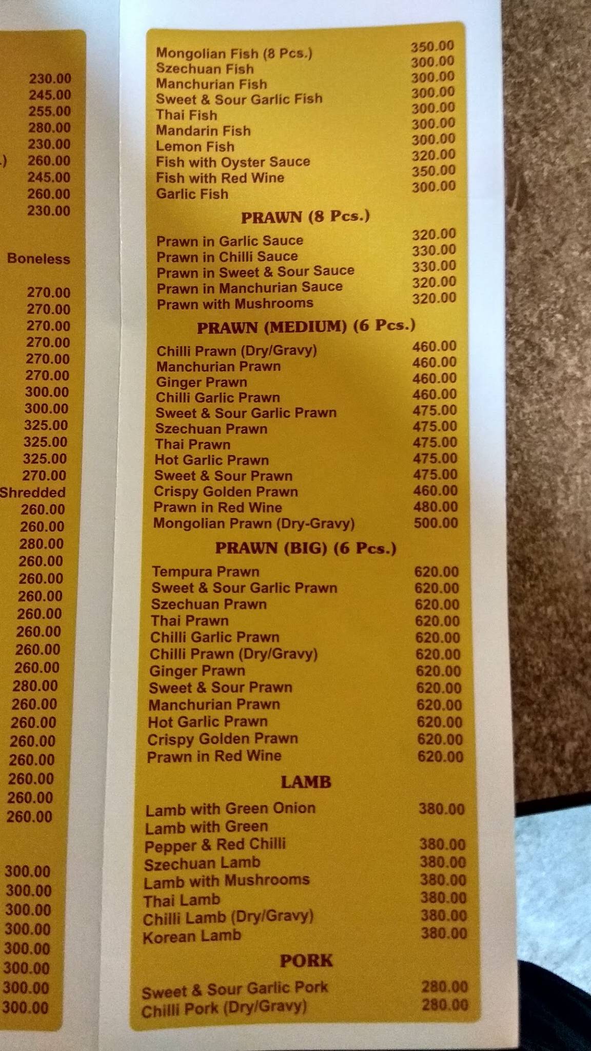 Menu at Hatari Restaurant - Jadavpur Stadium, Kolkata, Kishore Bharati ...