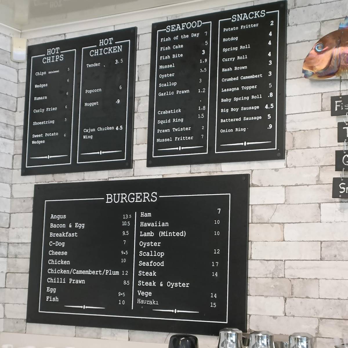 Menu at Hauraki Cafe & Takeaways, Ngatea