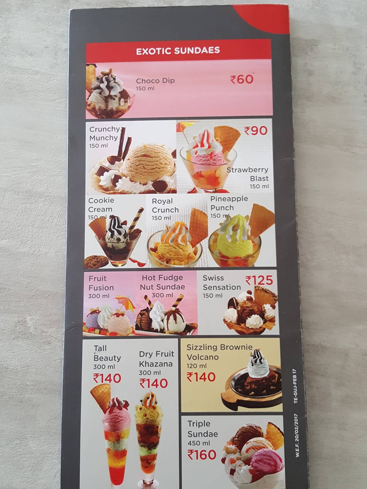 Menu at Havmor Eatery, Ahmedabad, 11