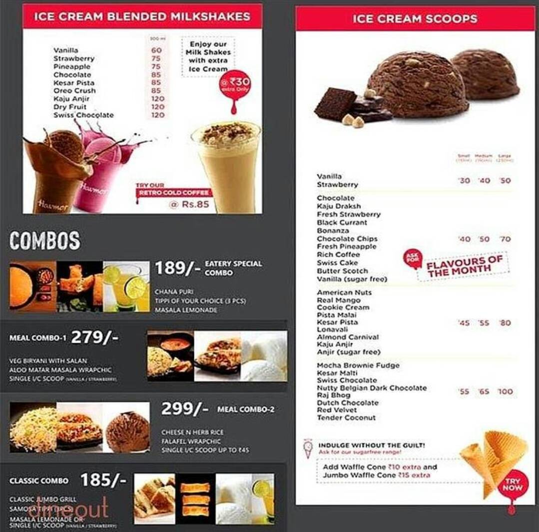 Menu at Havmor Eatery, Ahmedabad, 11