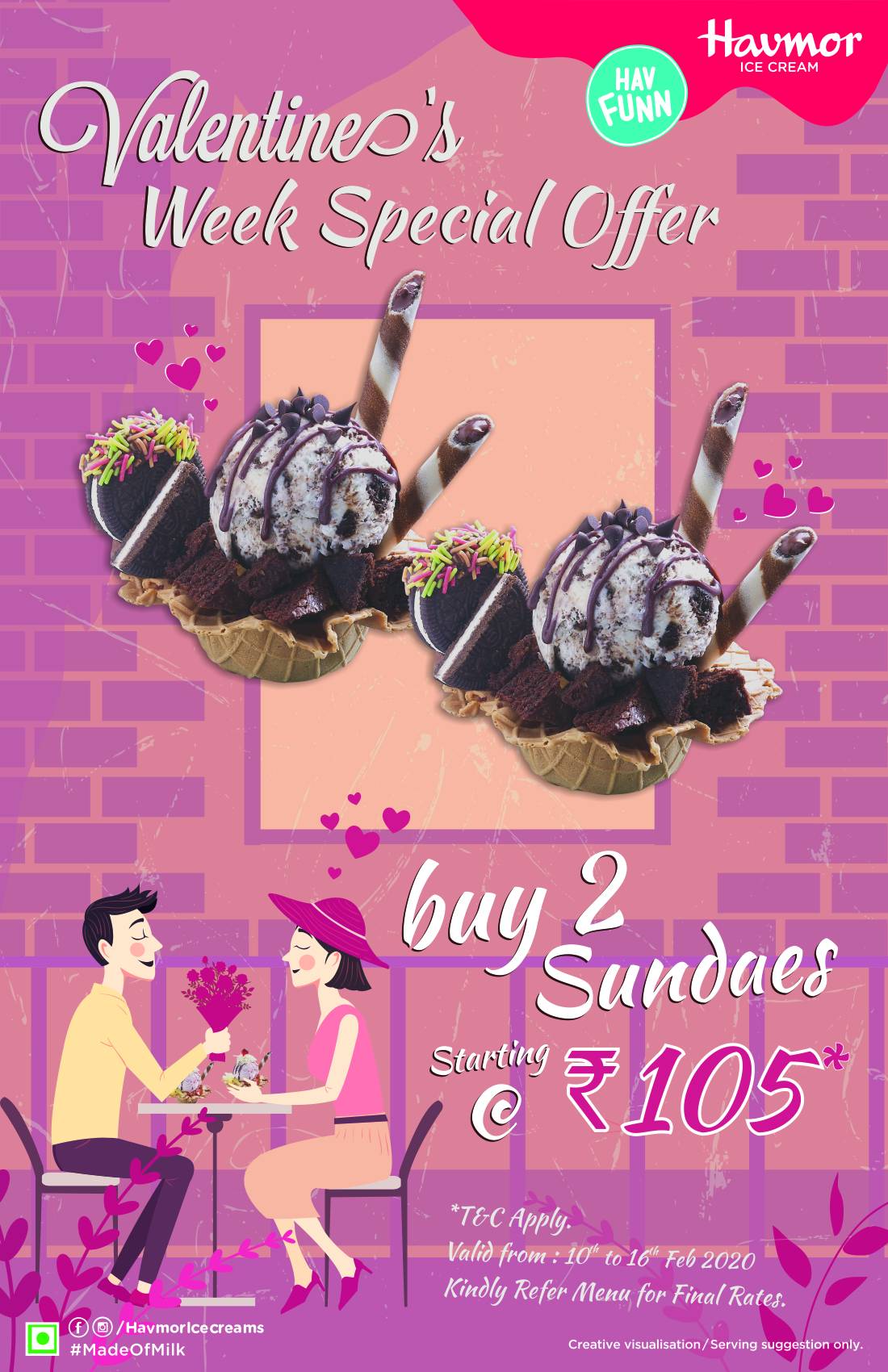 Menu at Havmor havfunn, Erode