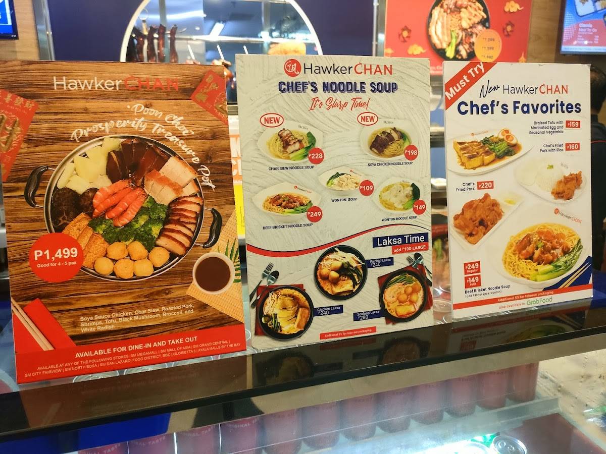 Menu at Hawker Chan Ayala Malls Manila Bay restaurant, Parañaque, G/F ...