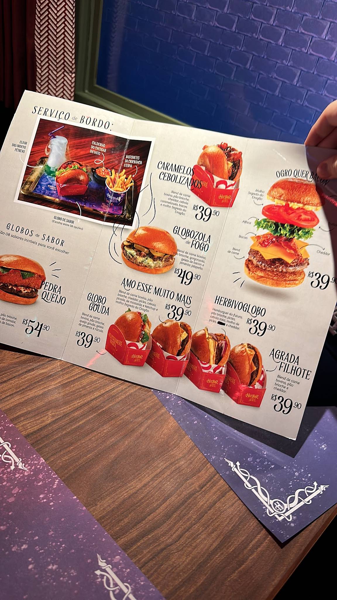 Menu at Hector Hamburgueria - A Ferrovia Secreta restaurant, Gramado