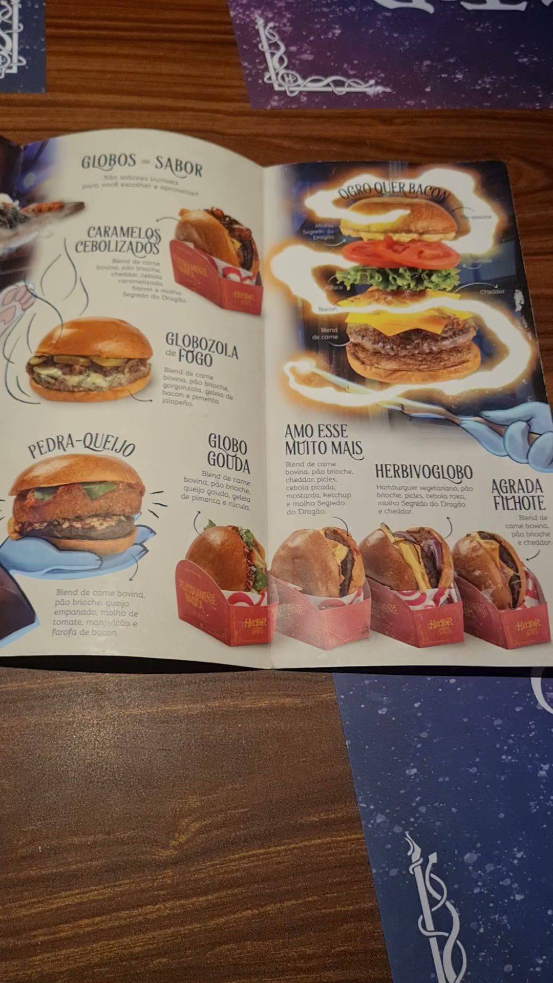 Menu em Hector Hamburgueria Temática restaurante, Gramado