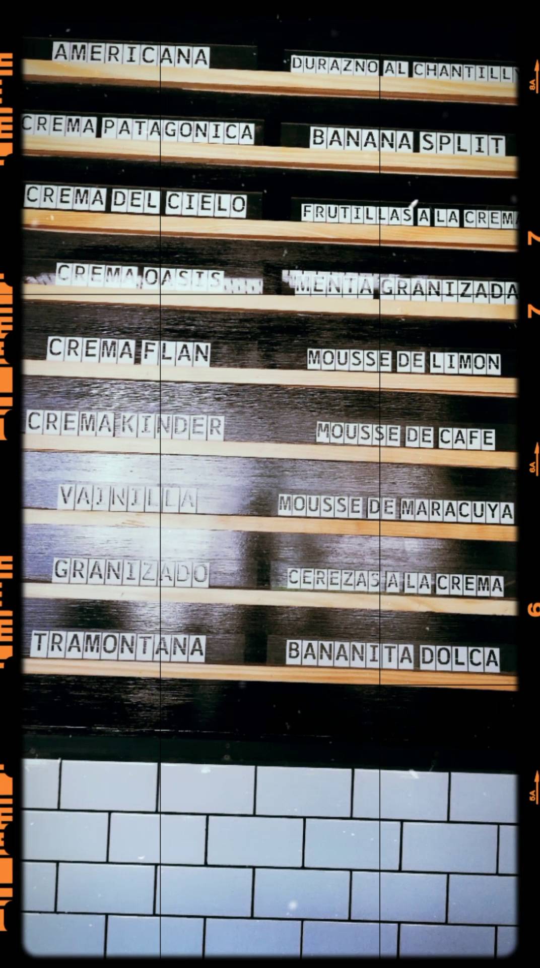 Menu at Heladería 'Oasis' Helados Artesanales, San Carlos de Bolívar
