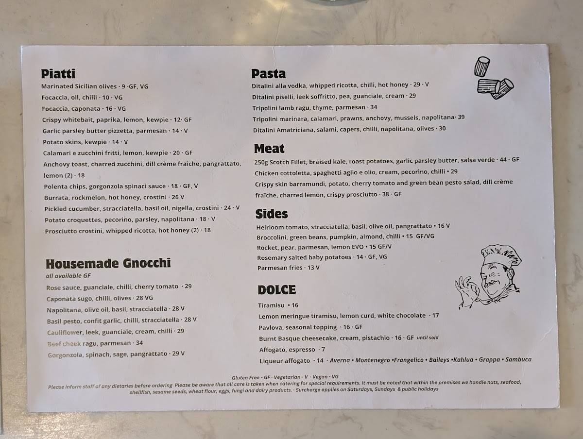 Menu at Hello Neighbour Artusi By Night restaurant, Hyde Park