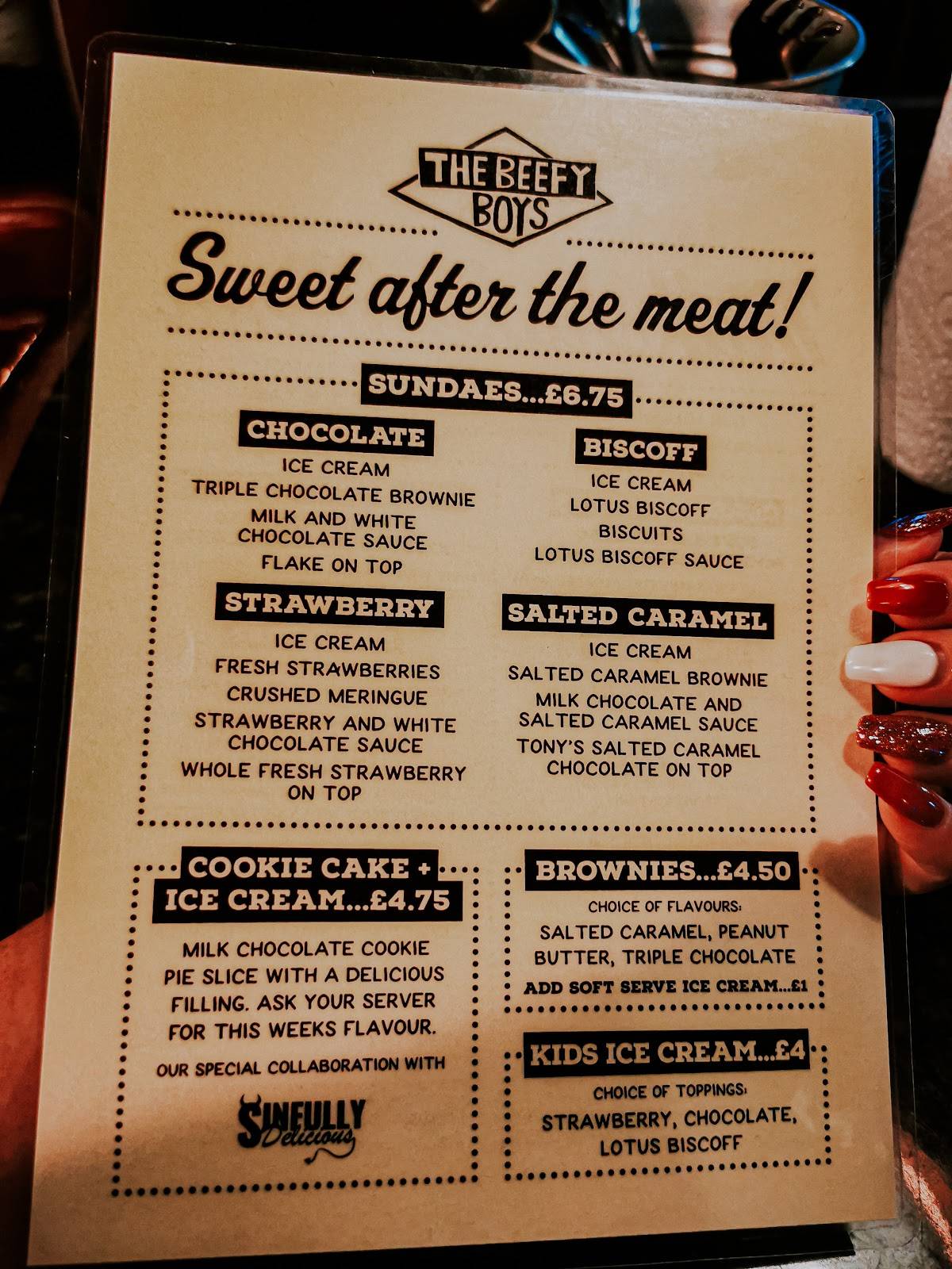 Menu at The Beefy Boys pub & bar, Hereford