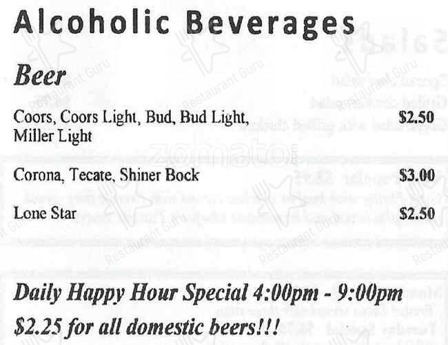 Menu at Hickory House Barbecue, Dallas, 600 S Riverfront Blvd