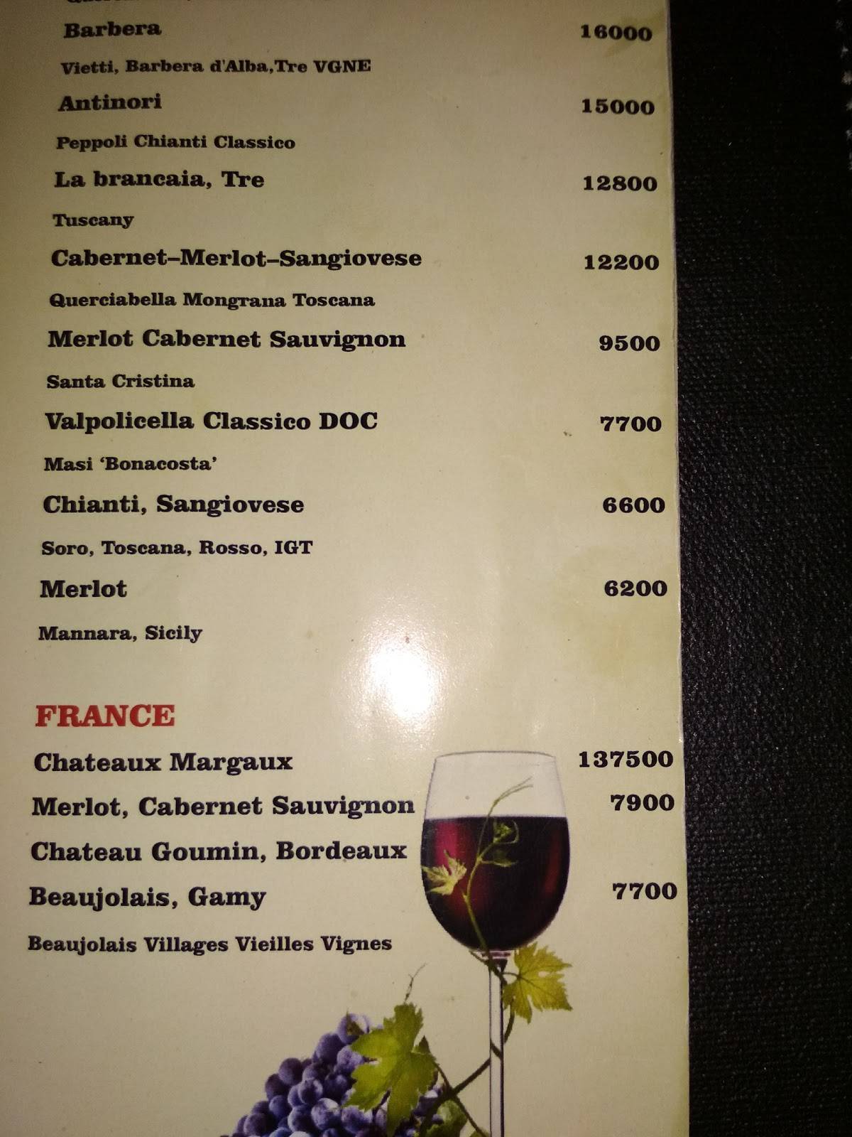 Menu at High Ultra Lounge, Bengaluru, 26/1