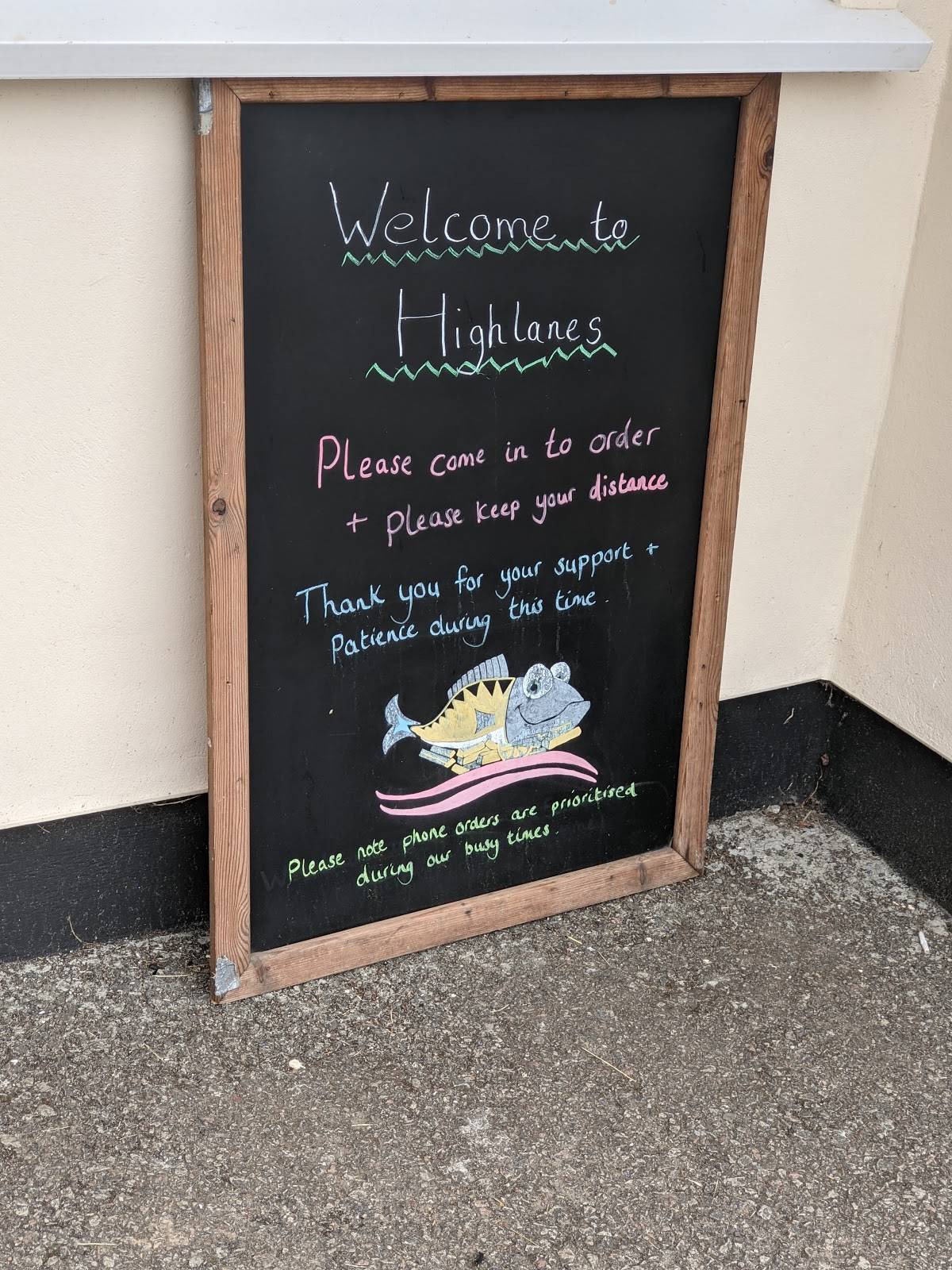 Menu at Highlanes Fish & Chips fast food, Hayle