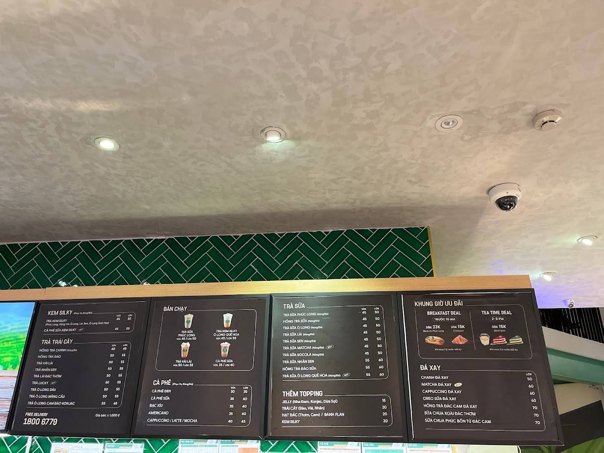 Menu at Phuc Long Coffee & Tea House, Ho Chi Minh City, G17 Aeon Mall