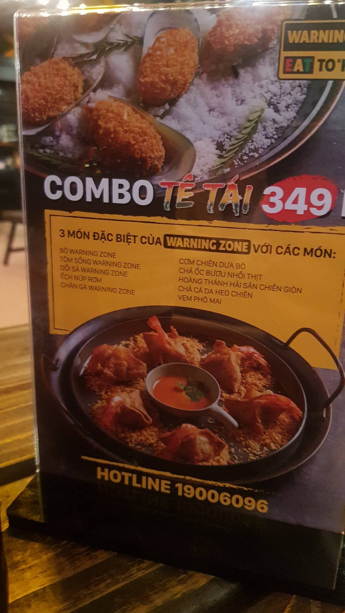 Menu at WARNING ZONE QUANG TRUNG restaurant, Ho Chi Minh City, 283 ...