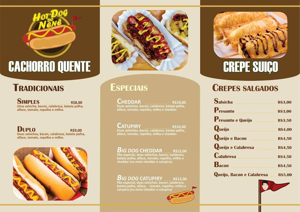 Menu em Hot Dog do Nene restaurante, Brasil