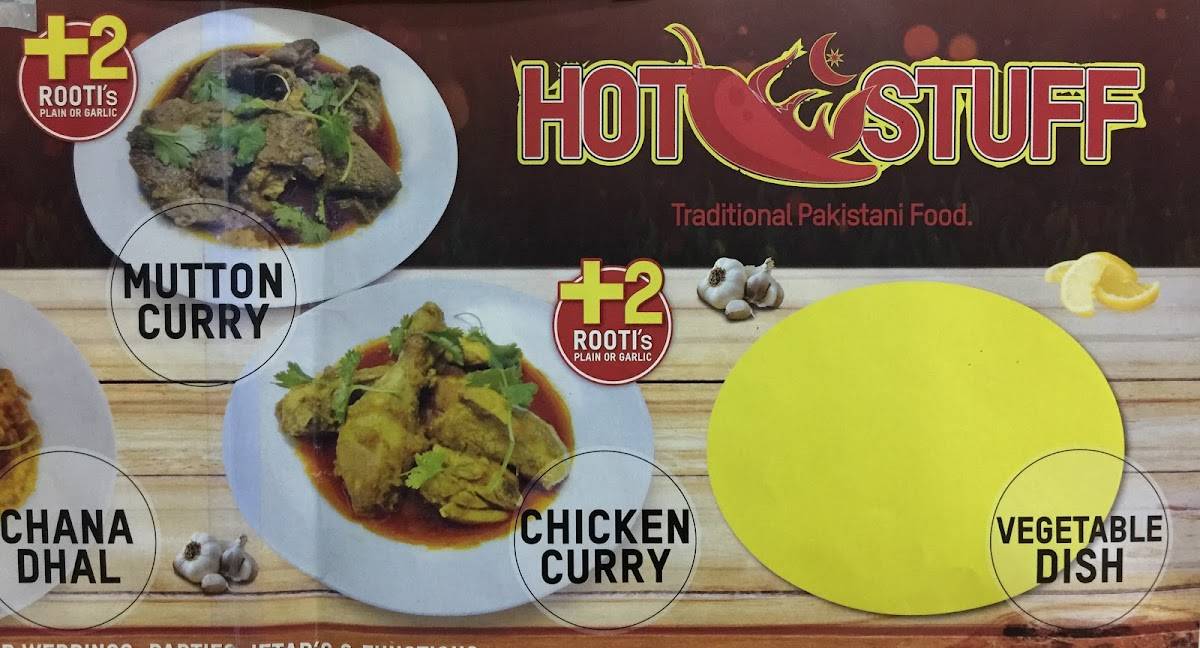 Menu at Hot Stuff restaurant, Cape Town, Carlton Rd