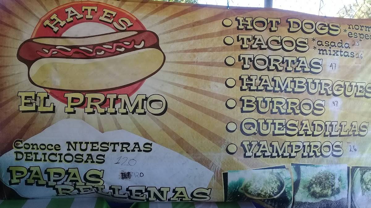 Menu at Hot dogs El Primo, La Paz