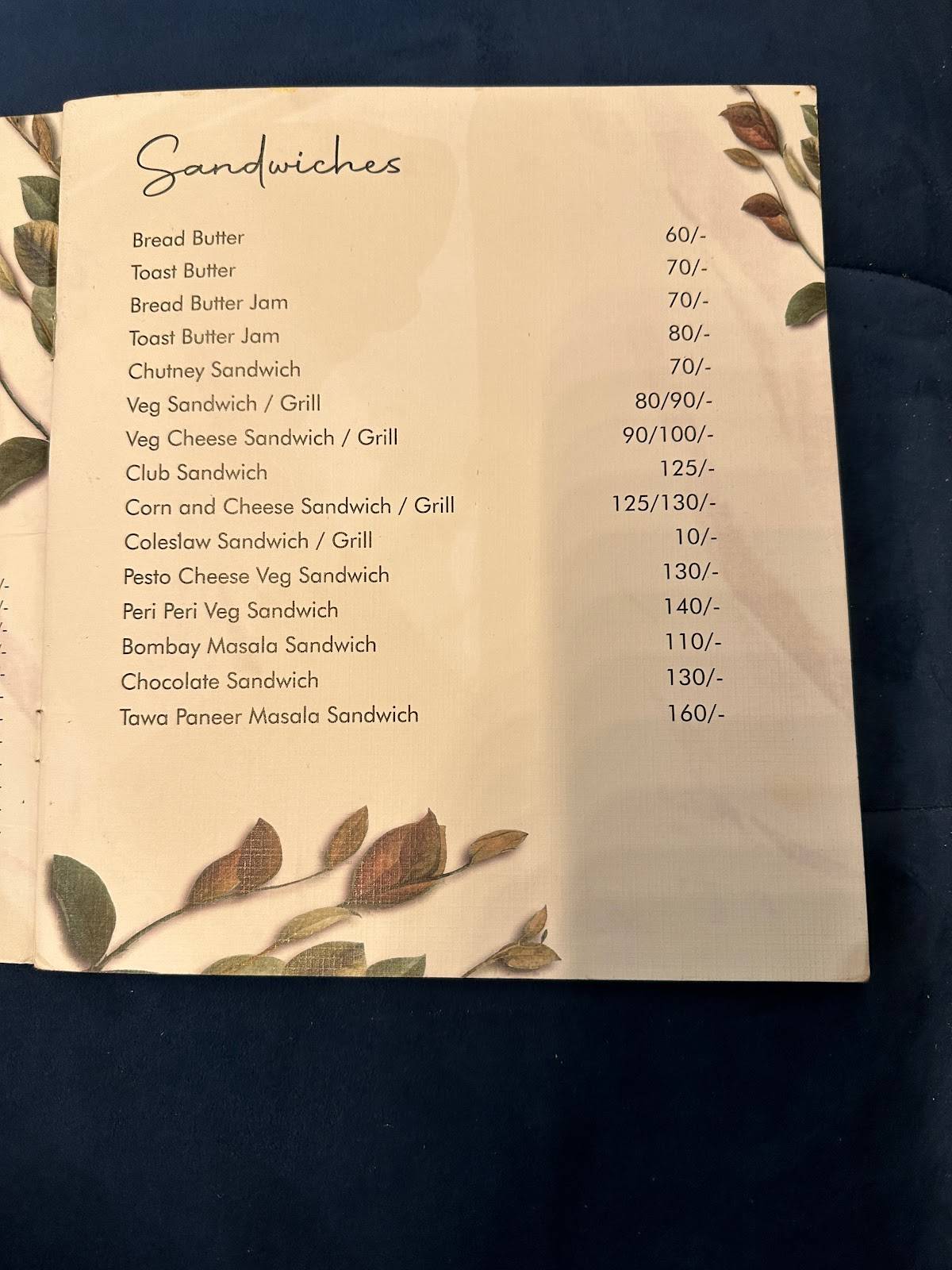 Menu at House Of Veg, Pune