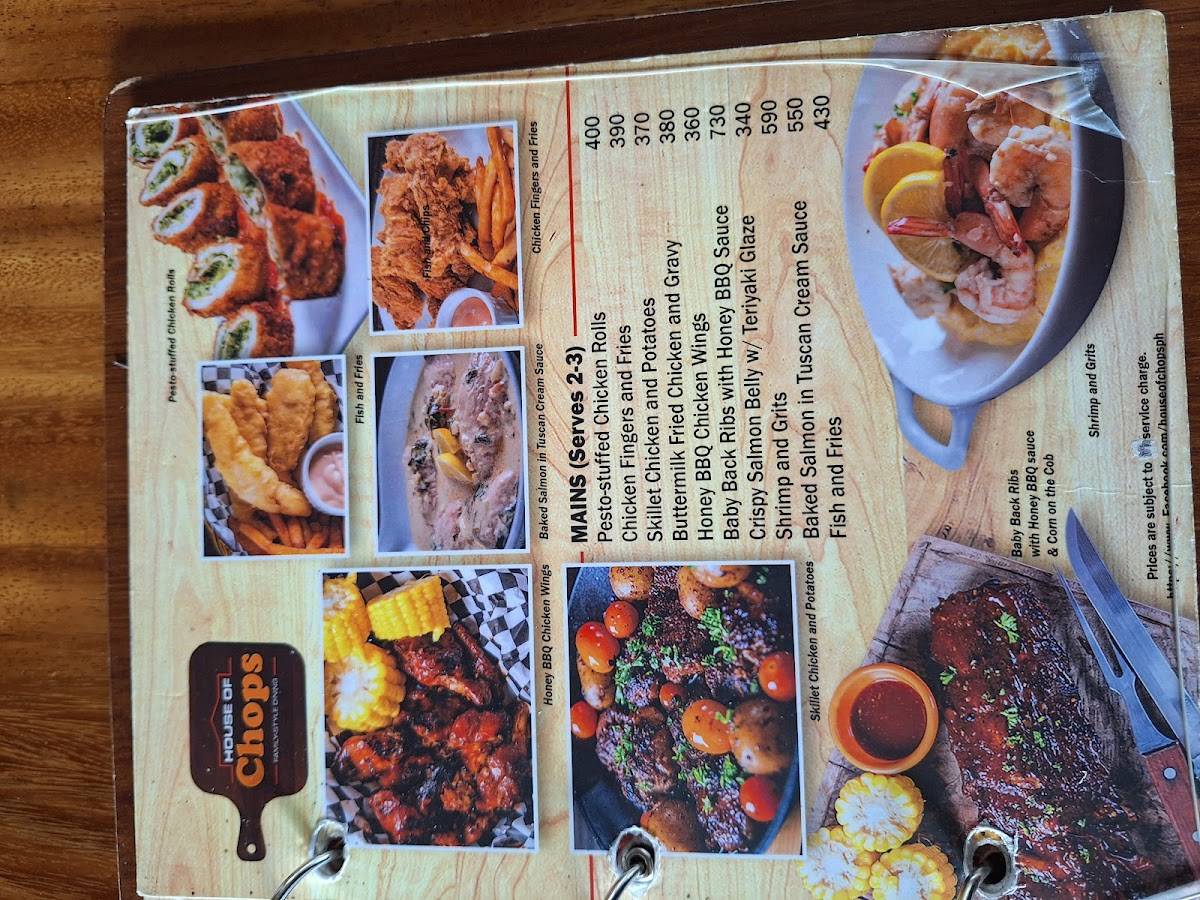 Menu at House of Chops-Baguio restaurant, Baguio