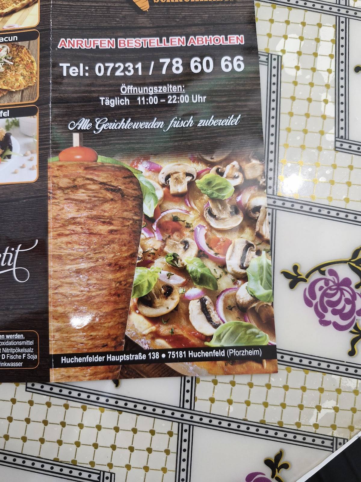 Speisekarte von Huchenfeld Schnellimbiss restaurant, Pforzheim