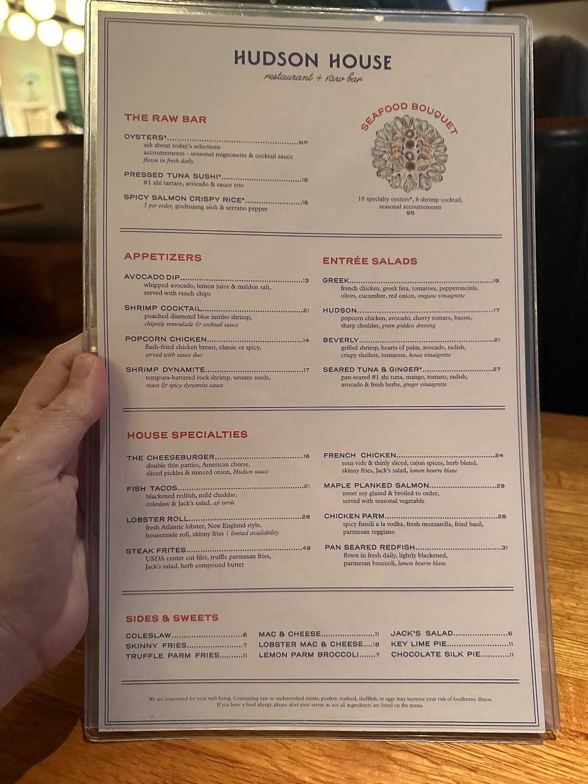 Menu at Hudson House restaurant, Addison, Belt Line Rd