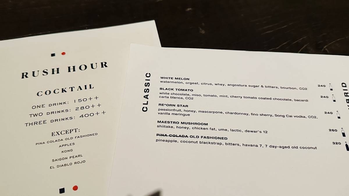Carta del pub y bar Hybrid Saigon, Ciudad Ho Chi Minh (Saigón), 57 Đ ...