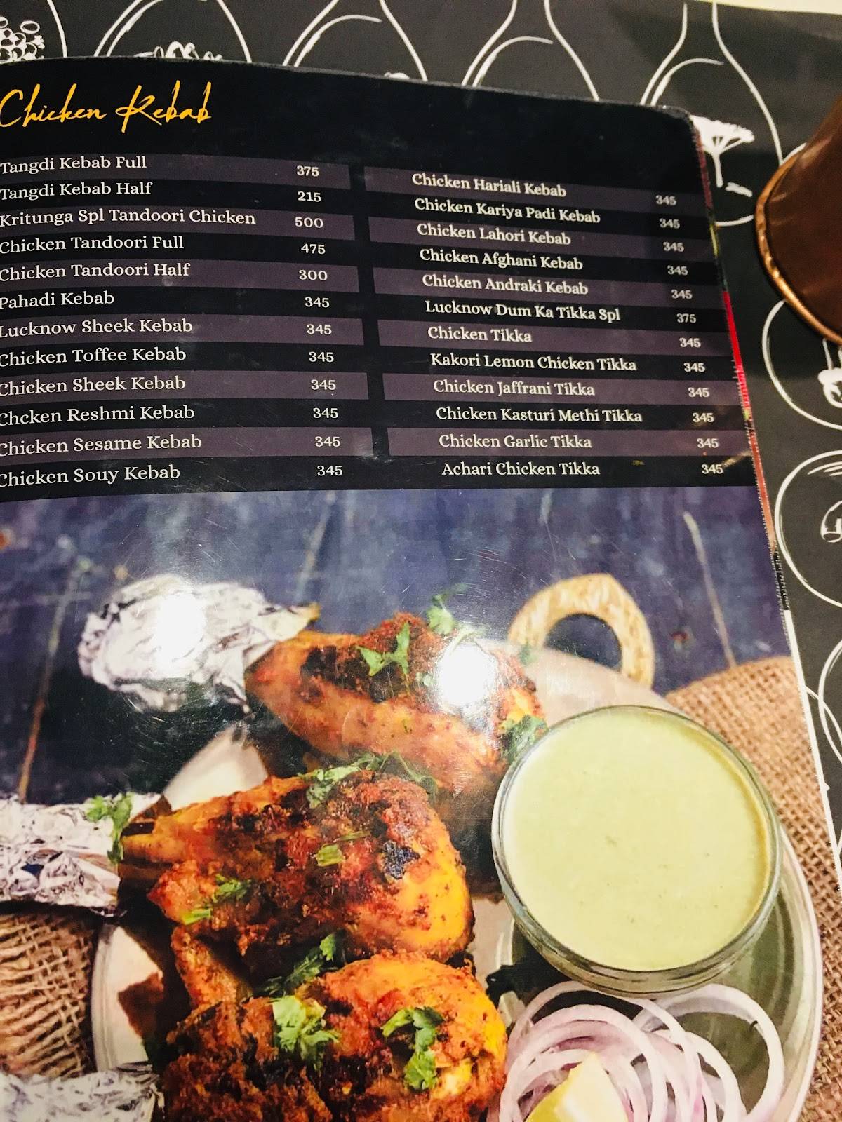 Menu at Kritunga Restaurant - Nagole, Hyderabad