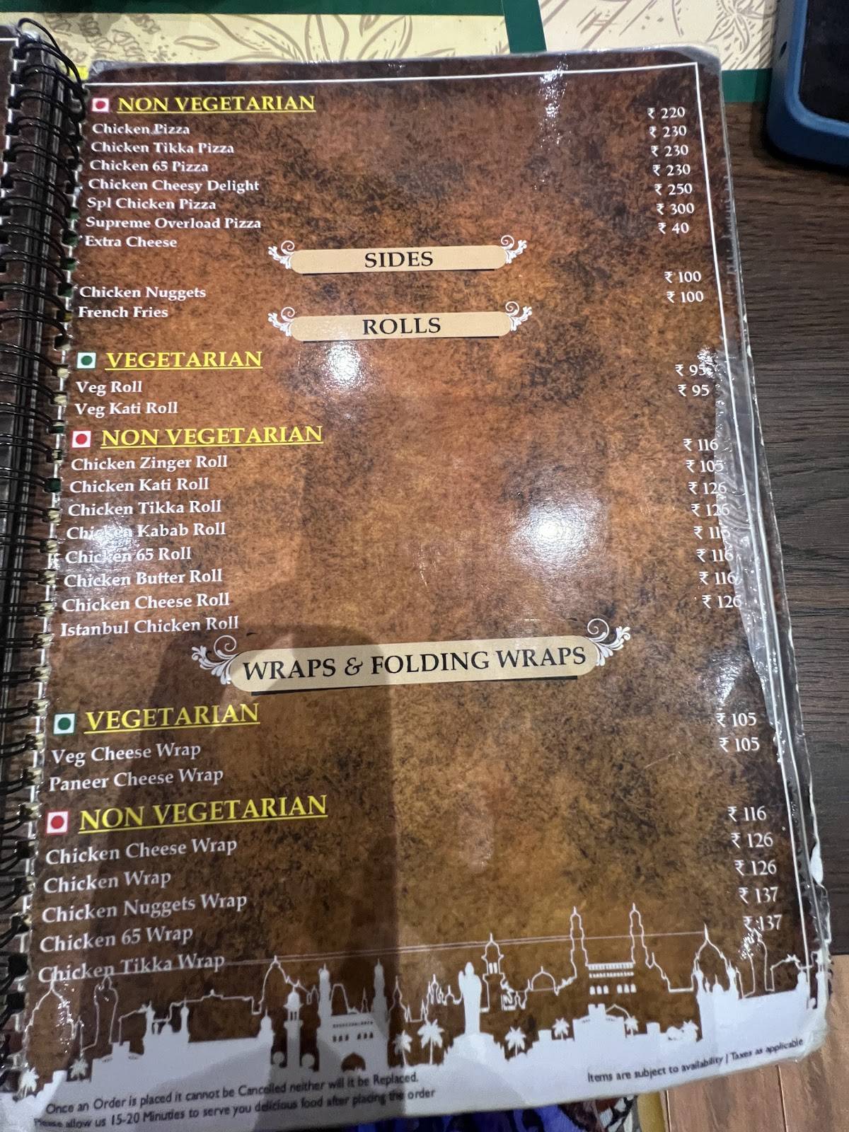 Menu at Pista House Gachibowli, Hyderabad, Telecom Nagar Extension