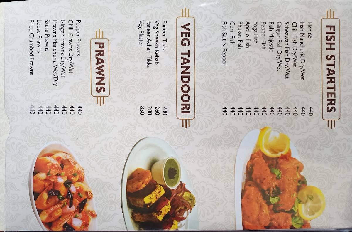 Menu at Zafar's Fine Dine, Hyderabad