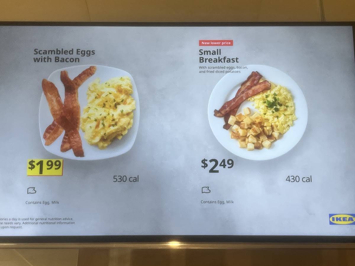 Menu at IKEA Restaurant, Merriam