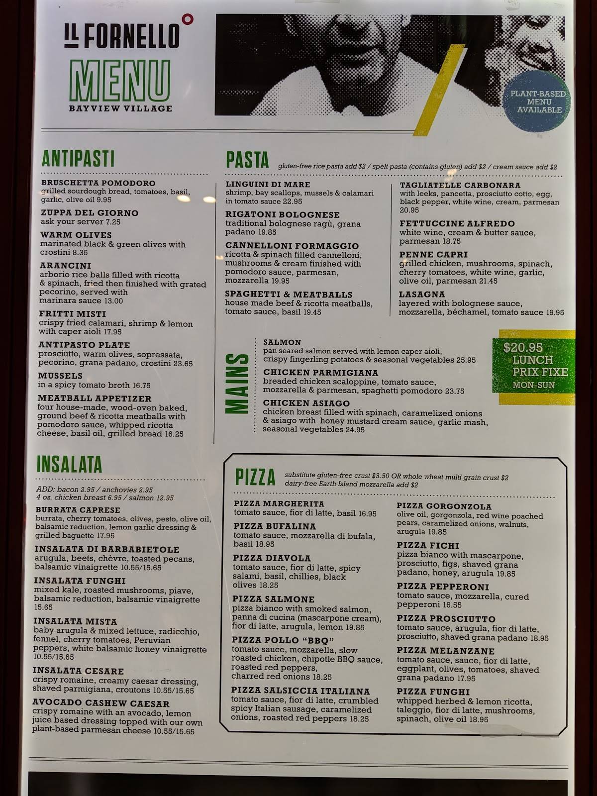 Menu at IL FORNELLO - Bayview Village pizzeria, Toronto, Bayview Ave