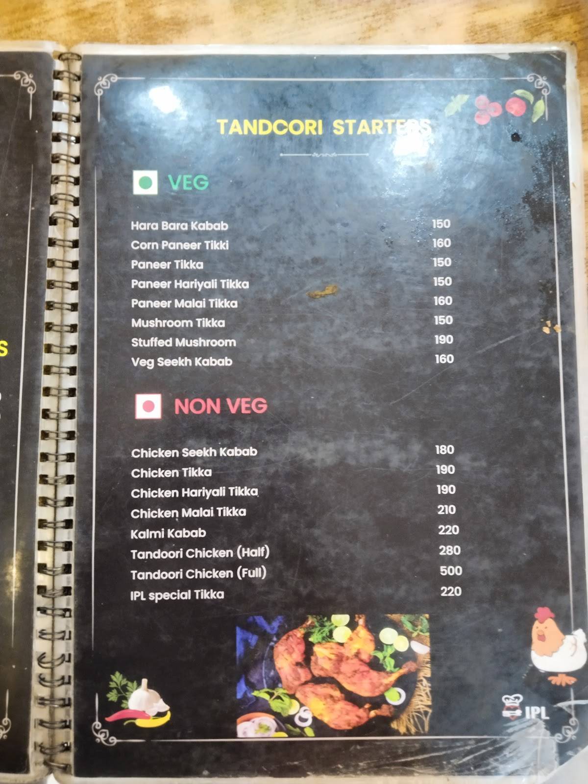 Menu at IPL Food Court, Tirupati, 19-12