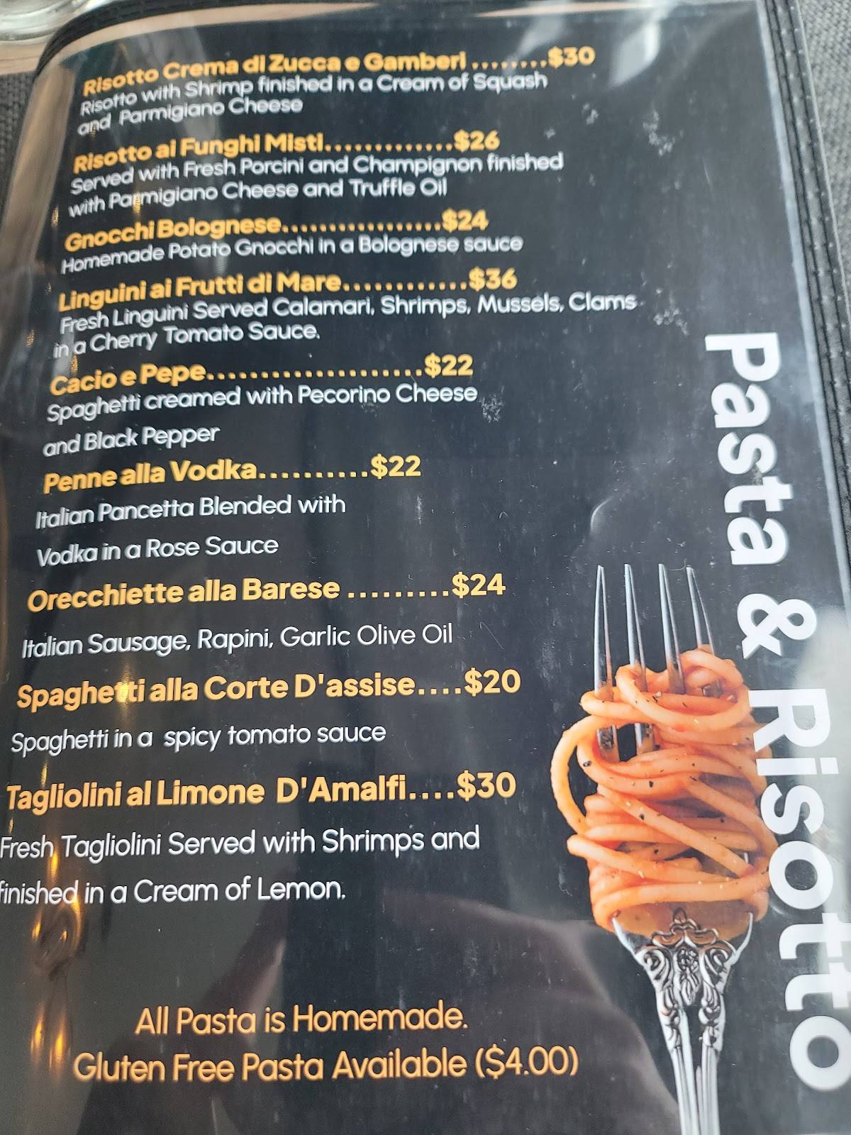 Menu at Il Gatto e la Volpe Woodbridge restaurant, Vaughan