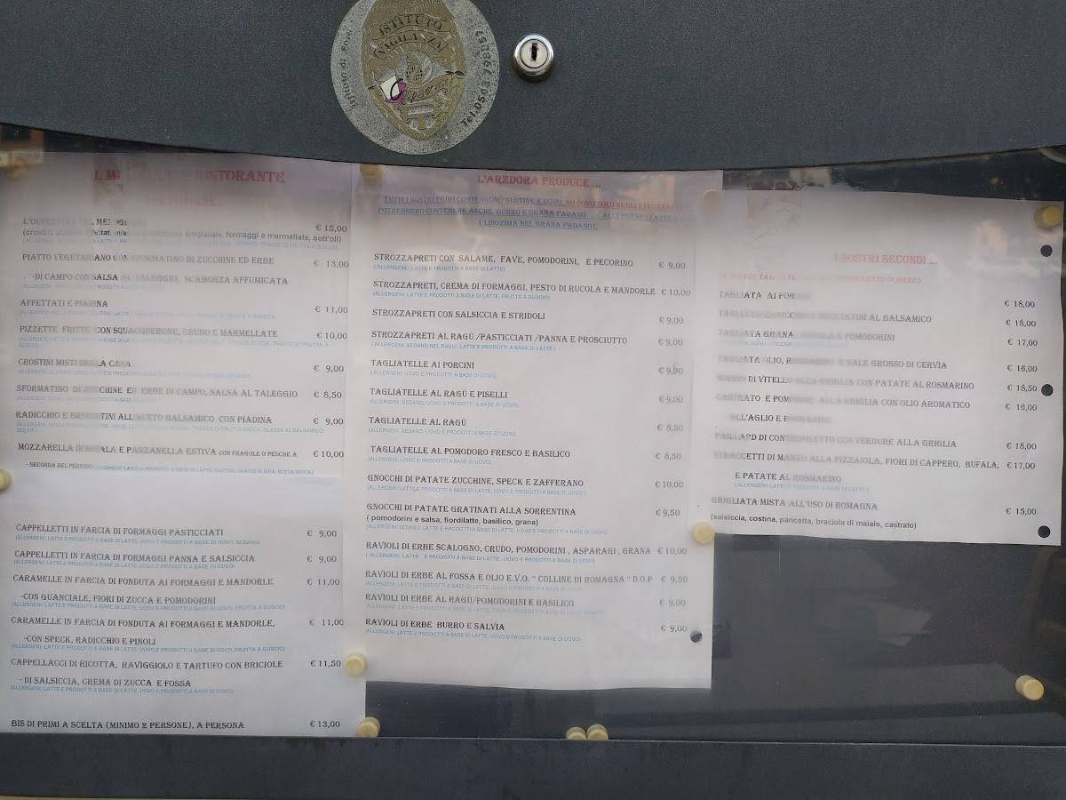 Menu da Il Melograno ristorante, Forlimpopoli