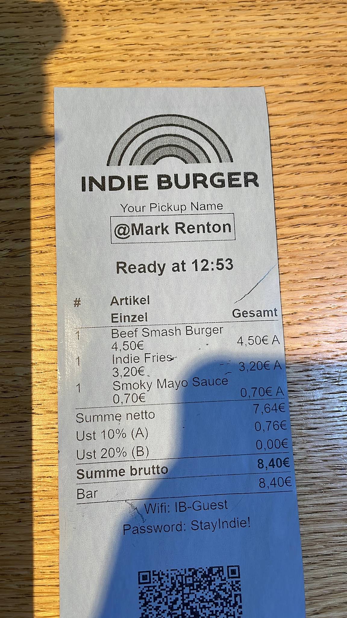 Speisekarte von Indie Burger restaurant, Graz