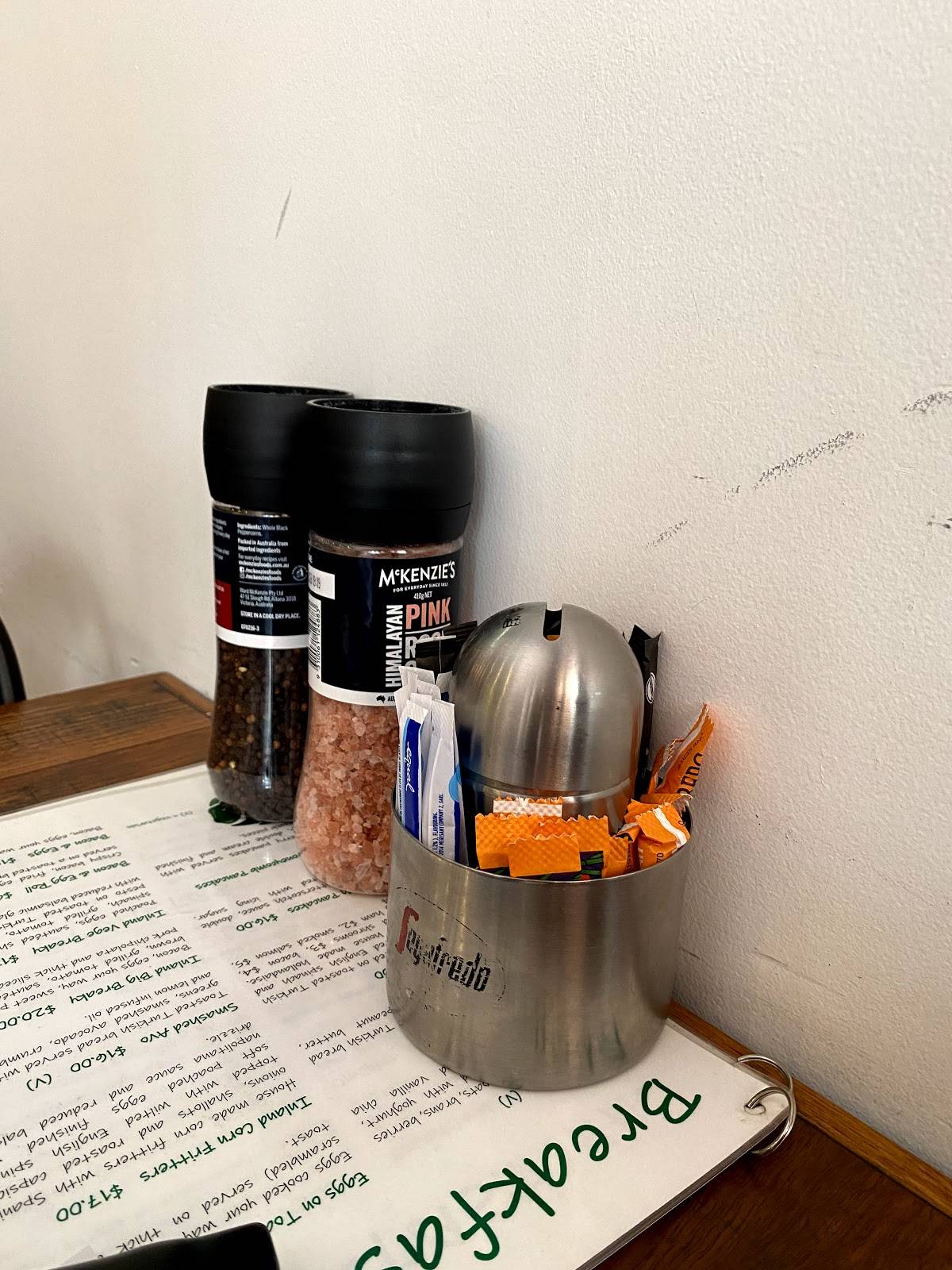 Menu at Inland Cafe, Tamworth