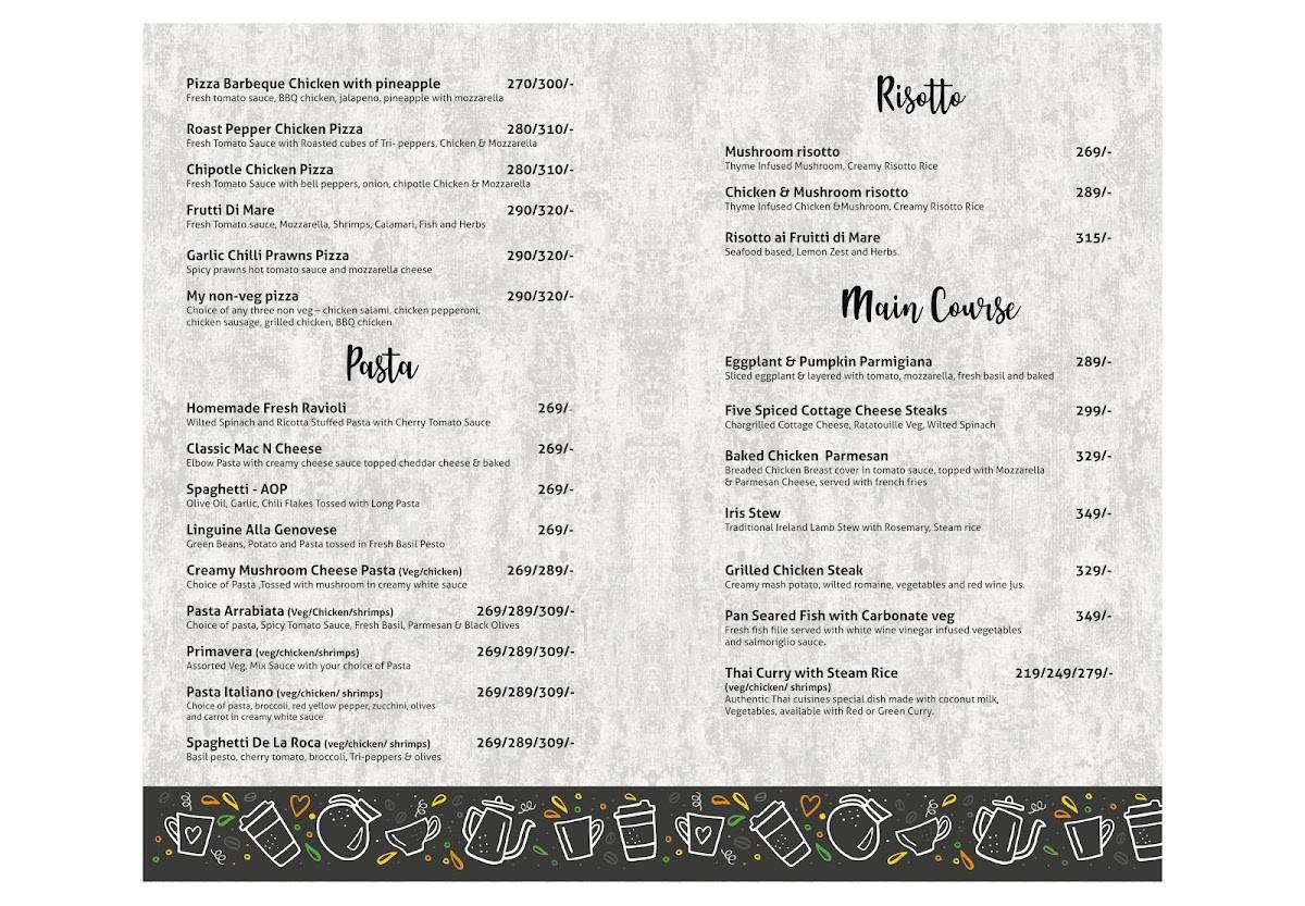 Menu at Iris Cafe HSR, Bengaluru, 17/J