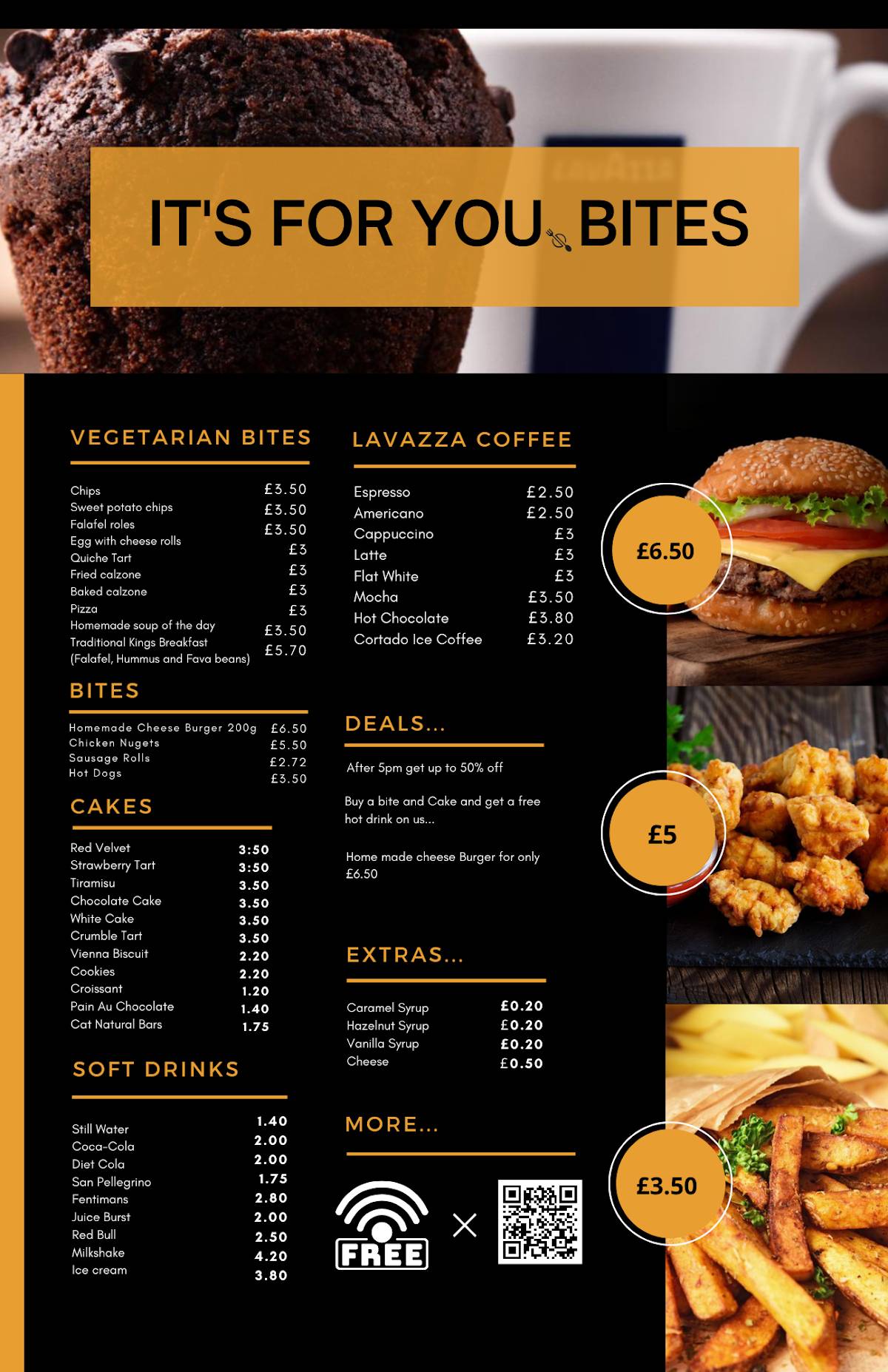 Menu at ITSFORYOU. Bites cafe, Edinburgh