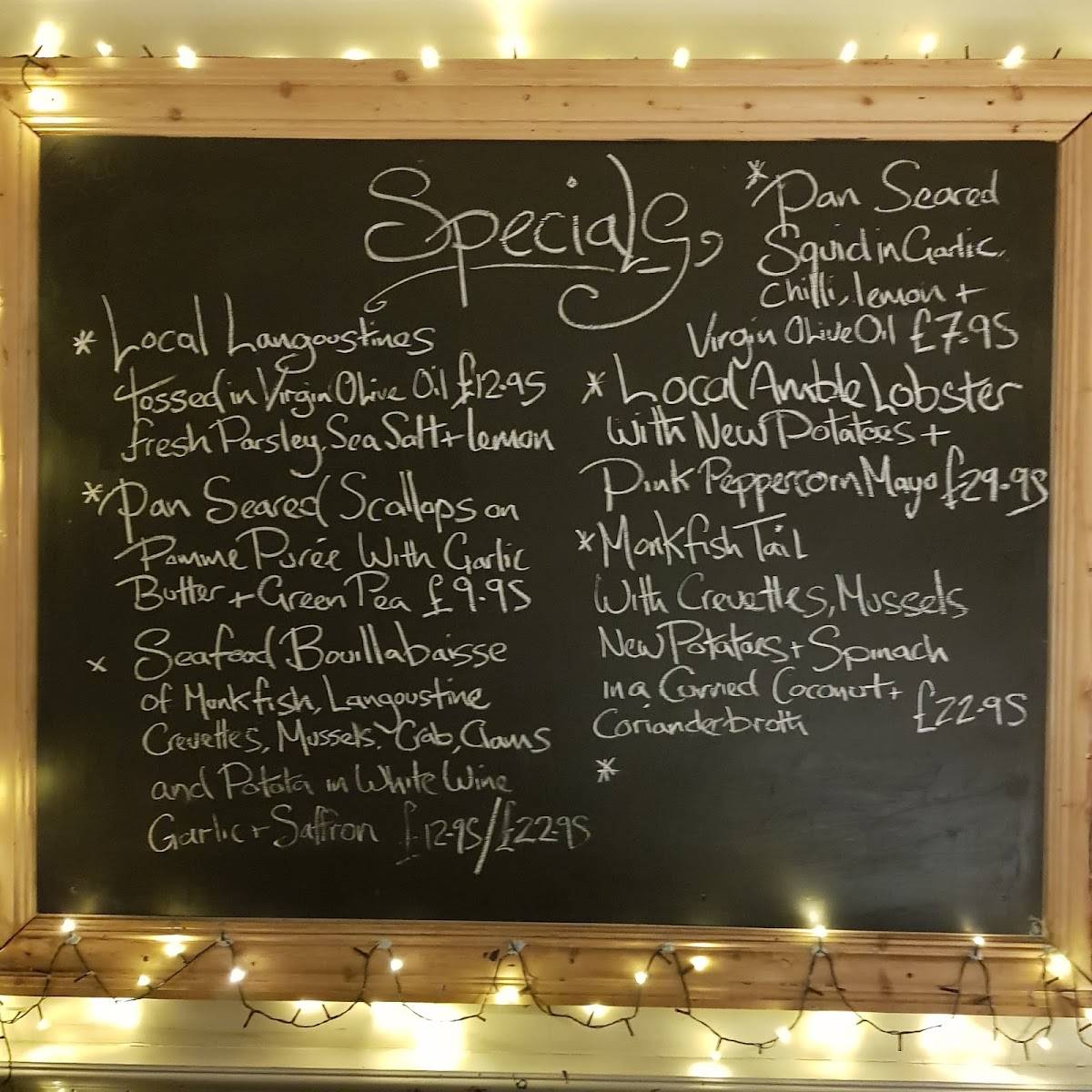 Menu at JASPERS BISTRO restaurant, Amble